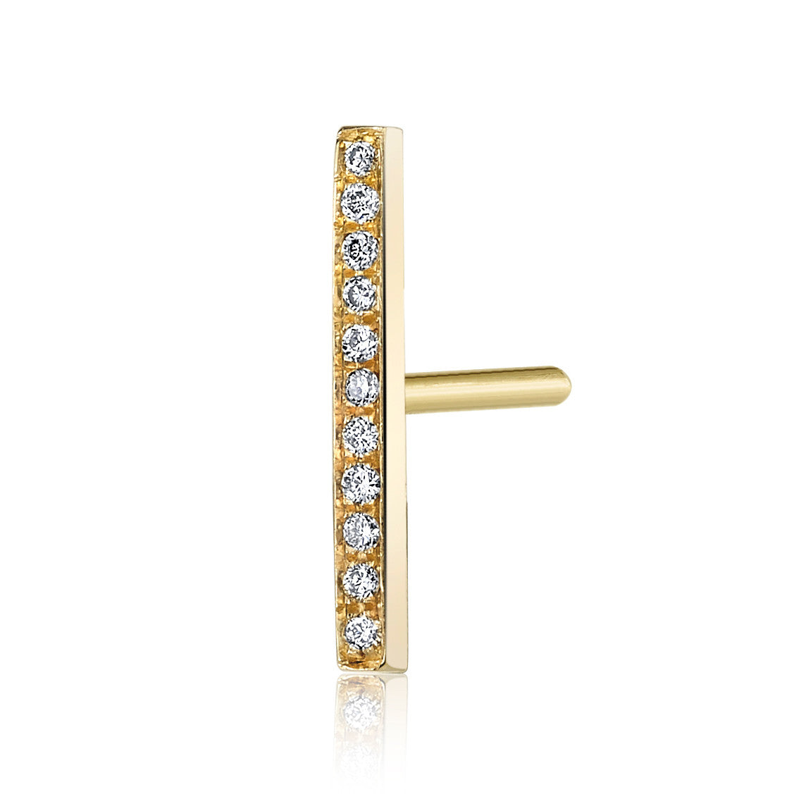 Pave Diamond Bar Stud – SMITH + MARA